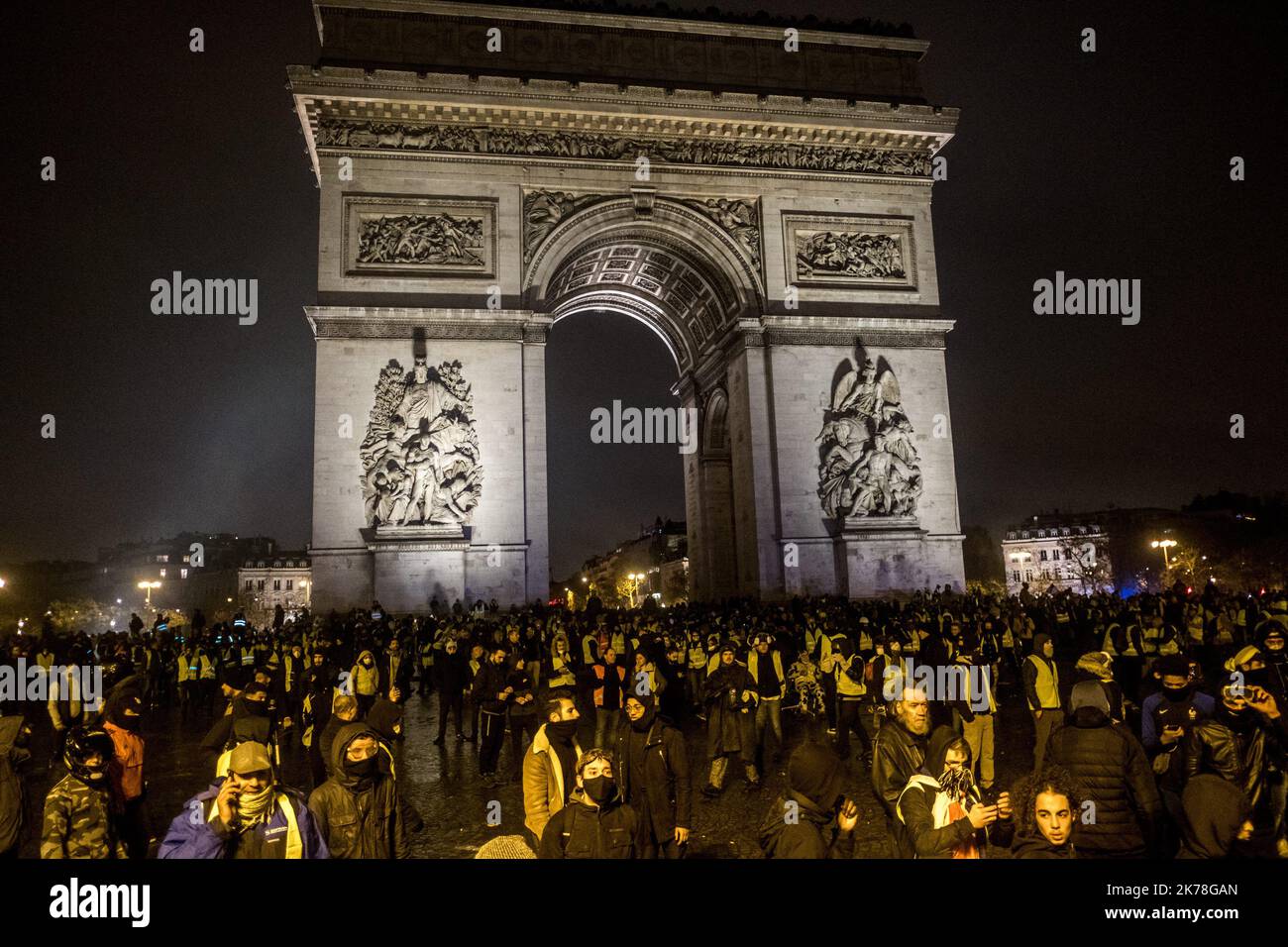 Yellow Jacket protests in Paris Stock Photo - Alamy