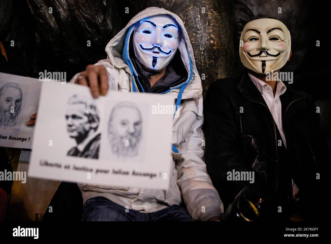 PARIS FRANCE NOV 5TH 2019 - MILLION MASK MARCH FOR PRESS FREEDOM AND ...