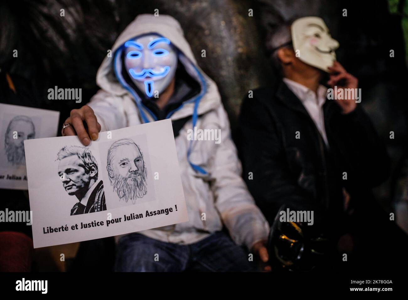 PARIS FRANCE NOV 5TH 2019 - MILLION MASK MARCH FOR PRESS FREEDOM AND ...