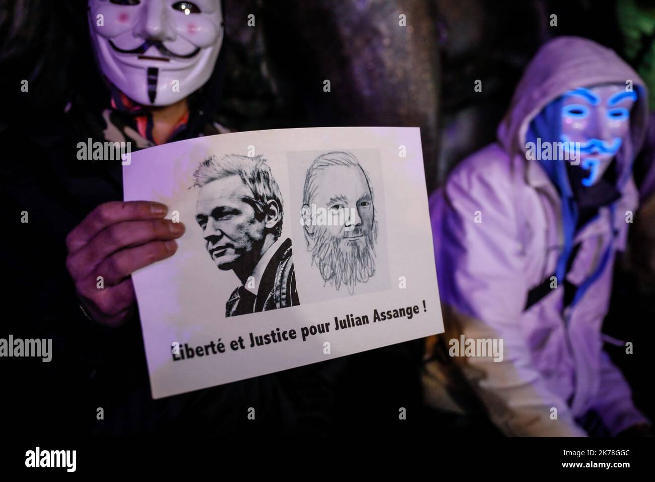 PARIS FRANCE NOV 5TH 2019 - MILLION MASK MARCH FOR PRESS FREEDOM AND ...