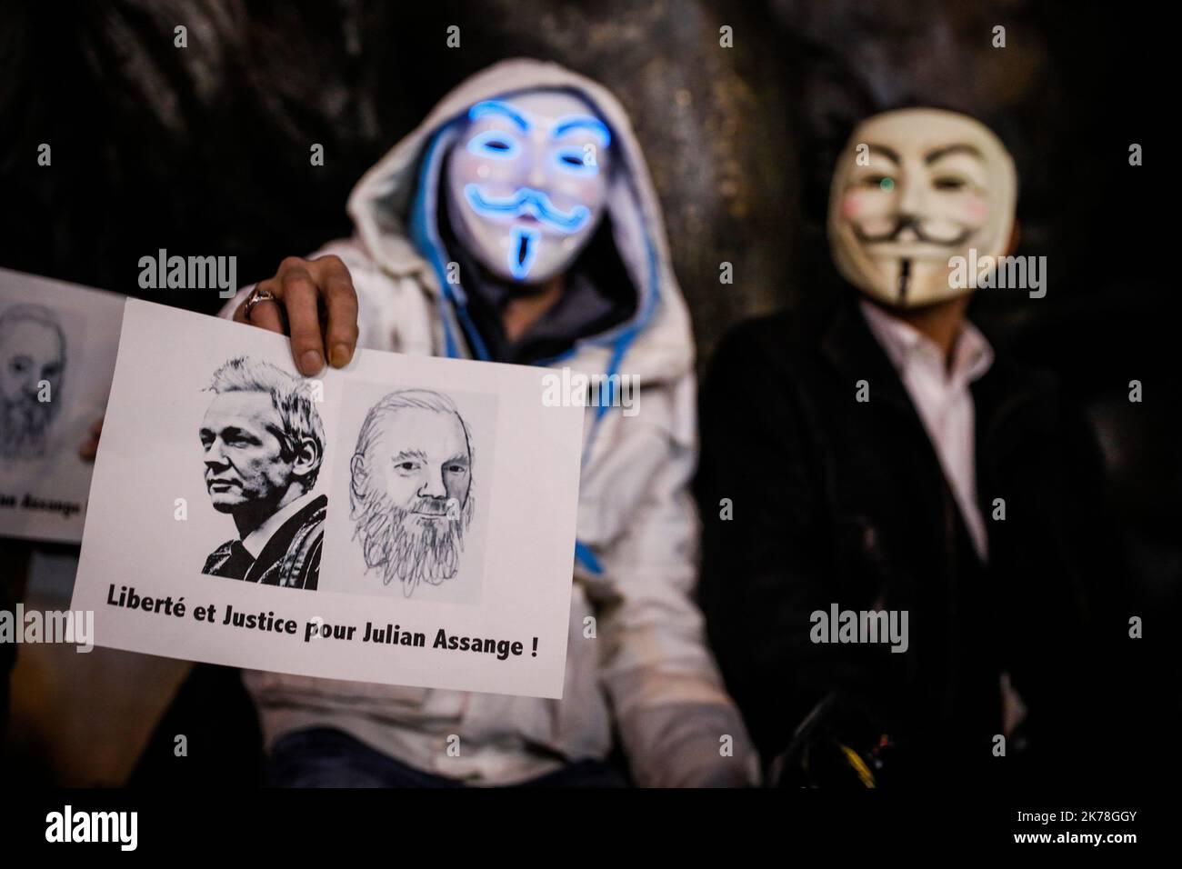 PARIS FRANCE NOV 5TH 2019 - MILLION MASK MARCH FOR PRESS FREEDOM AND ...