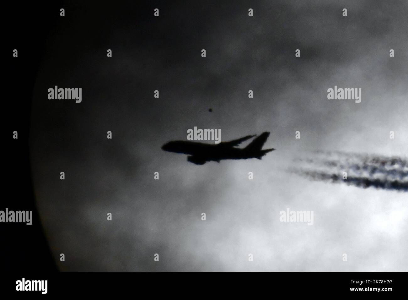 Mercury can be seen to transit the disc of the sun Stock Photo - Alamy