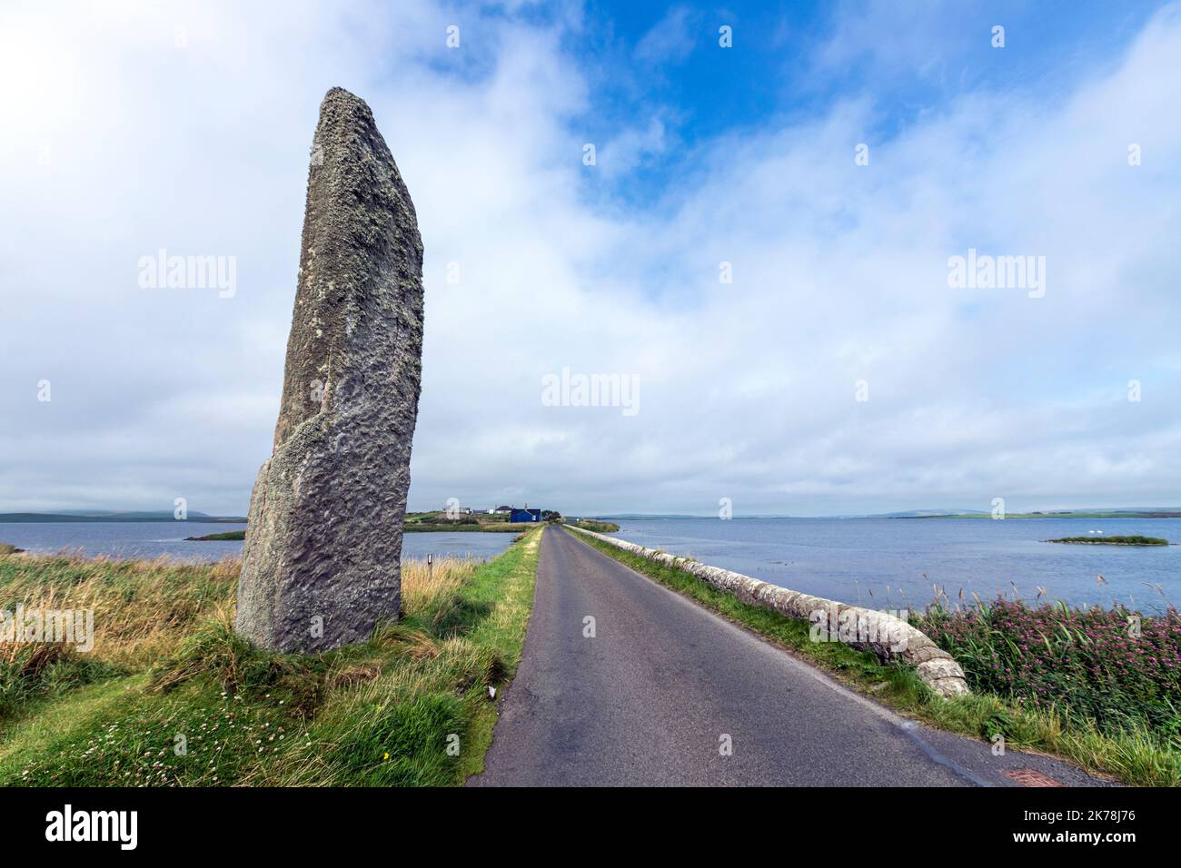 The Watch Stone, Standing Stone, Mainland, Orkney, Scotland, UK Stock ...
