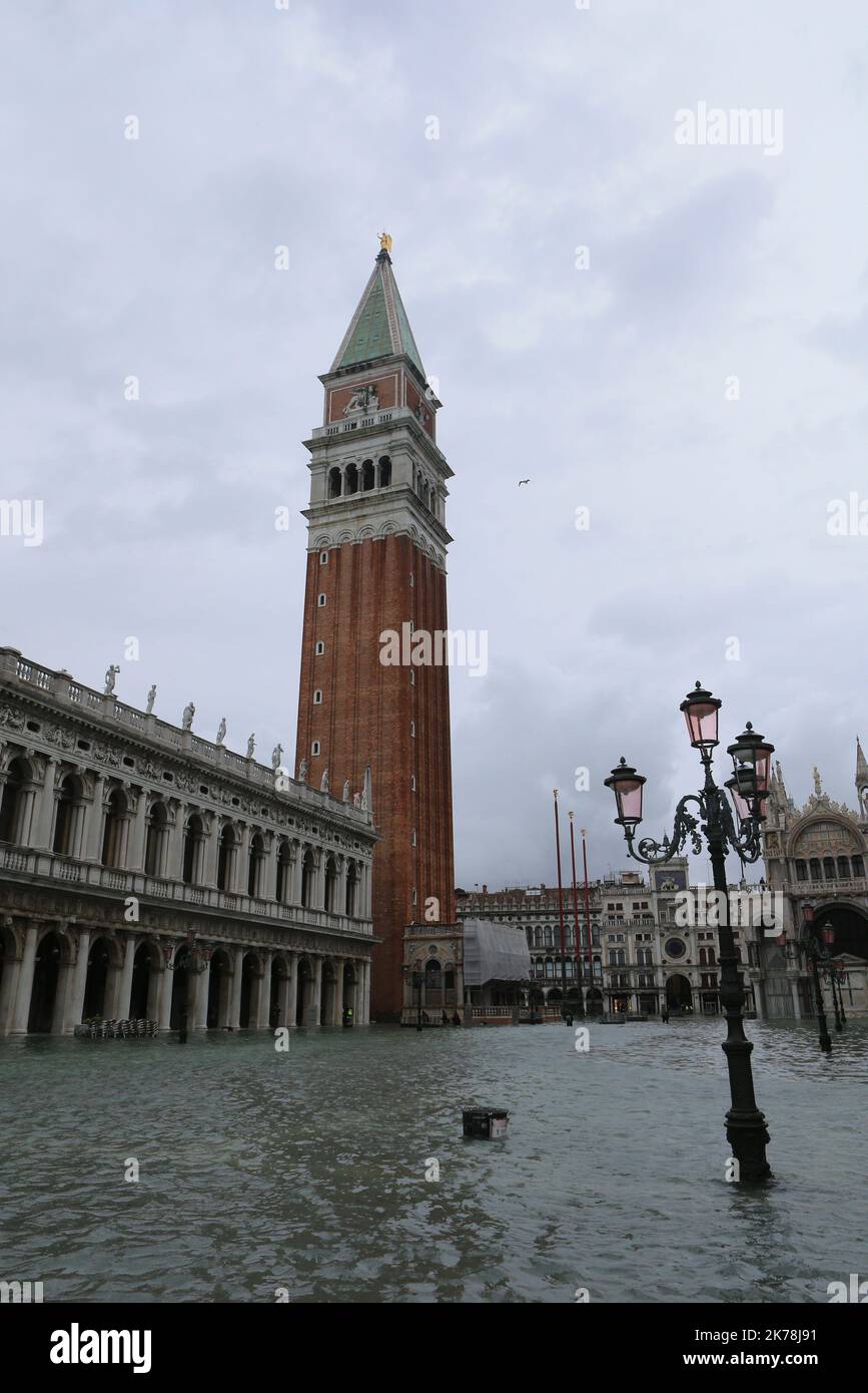 Venice underwater as exceptional tide sweeps through canals city. St ...