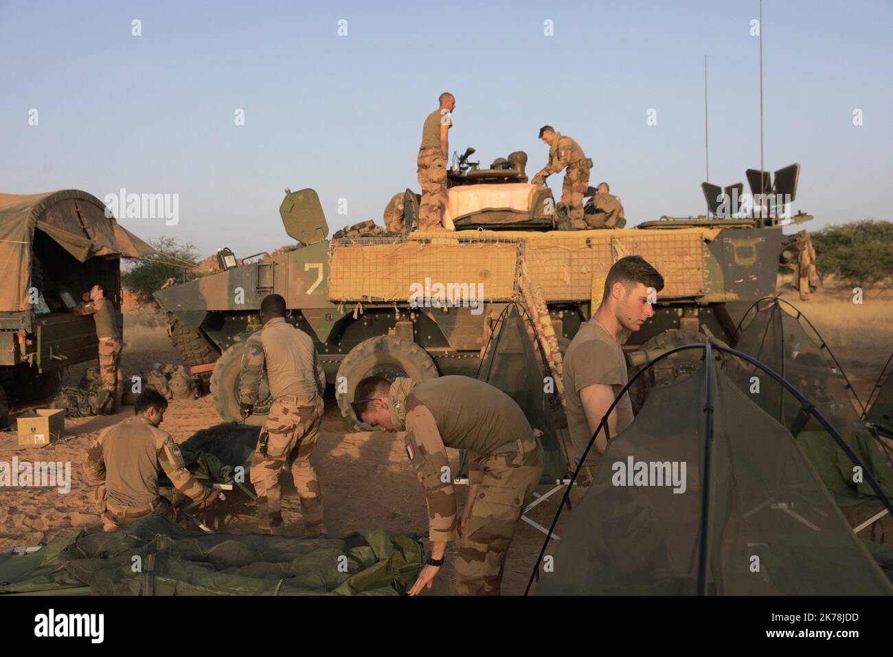 French soldiers of Operation Barkhane. Operation Barkhane is an ongoing ...