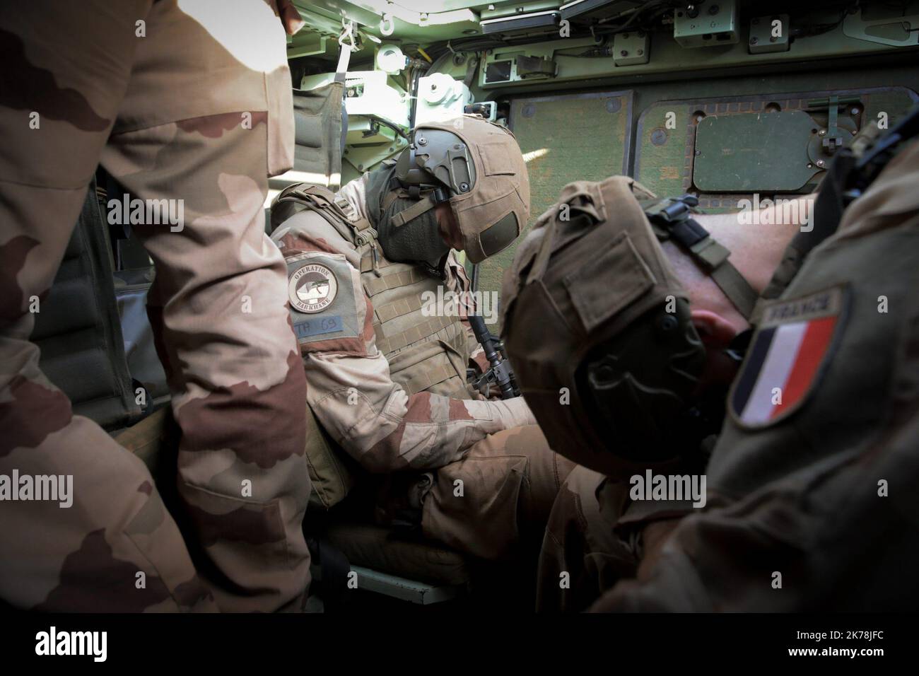 French soldiers of Operation Barkhane. Operation Barkhane is an ongoing ...
