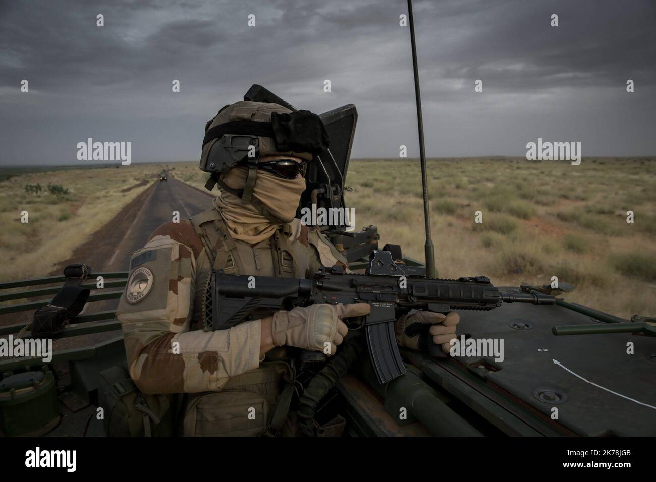French soldiers of Operation Barkhane. Operation Barkhane is an ongoing ...