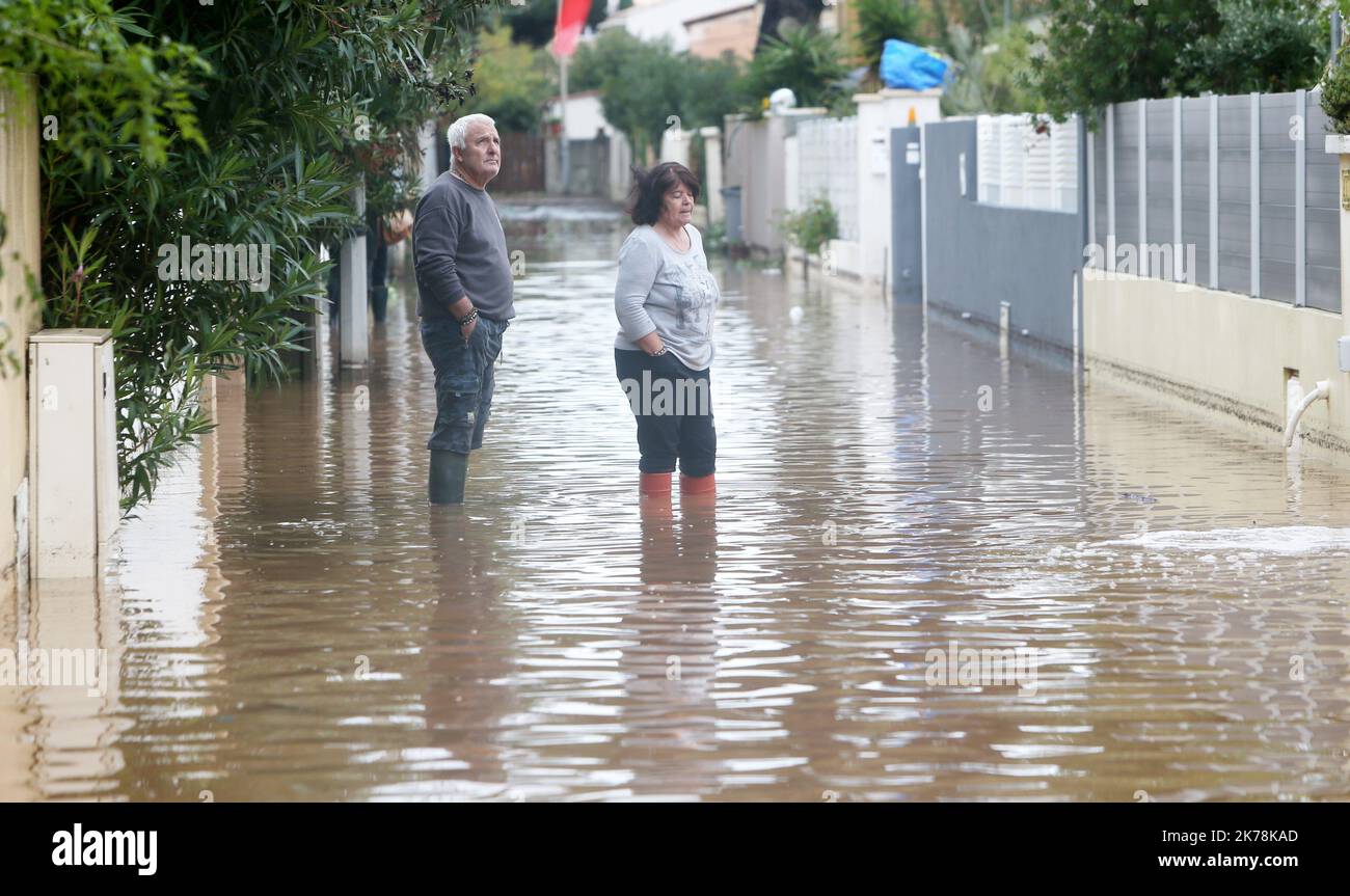 Aftermath of violent rainfalls and floods in the south eastern France ...