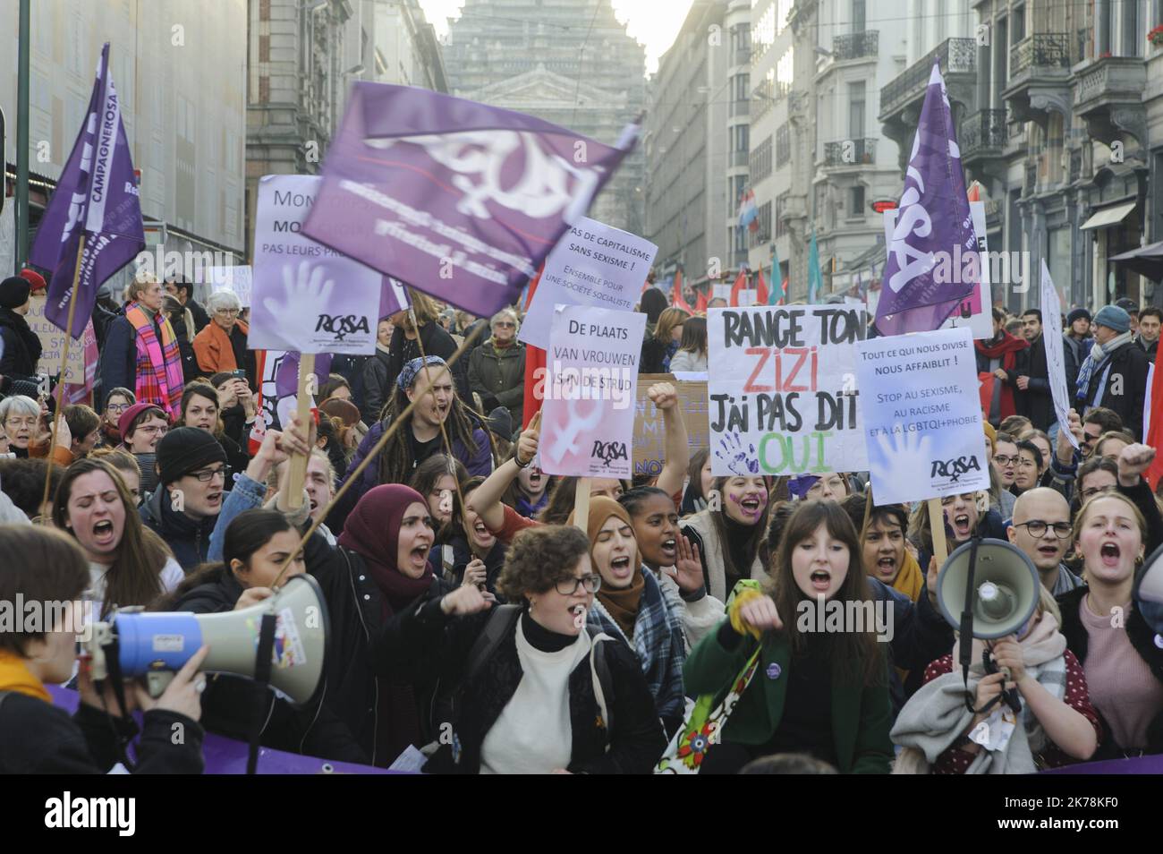 About 10,000 people (according to the press) marched today in Brussels ...