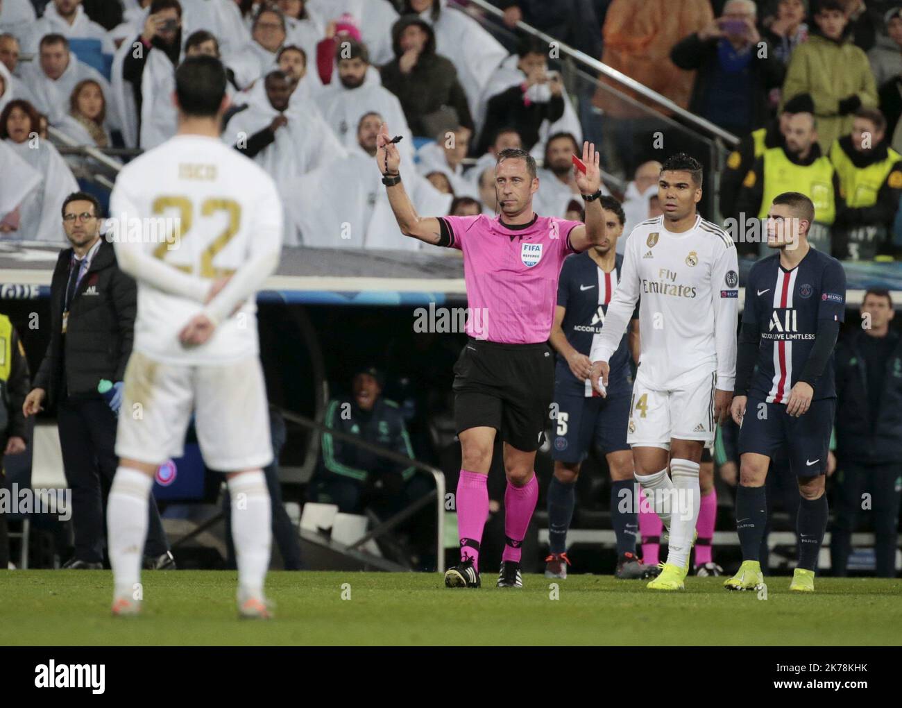 Madrid ; 26/11/2019 ; Madrid (Espagne), stade Santiago Bernabeu, mardi ...