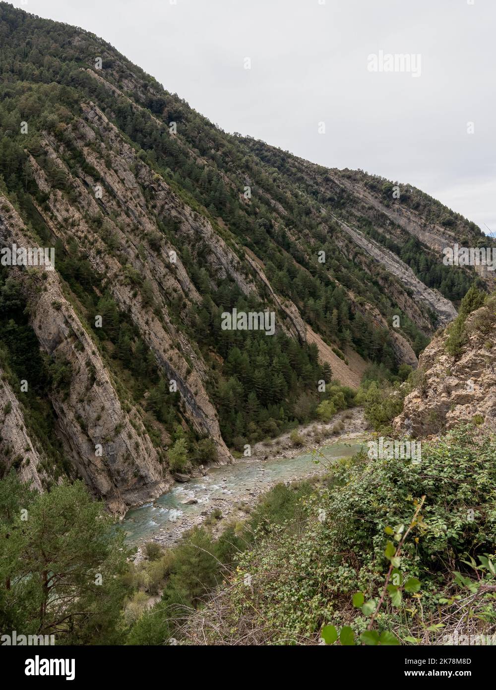 rock outrcrops and glacial formations, gorges and canyons in mountains ...