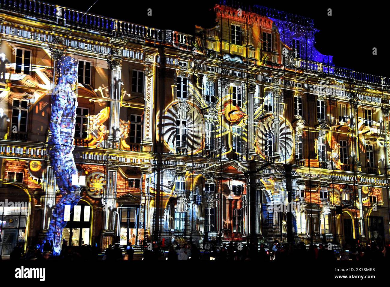 Festival of Lights in Lyon. A great light show takes place every year on the facades of the main ...
