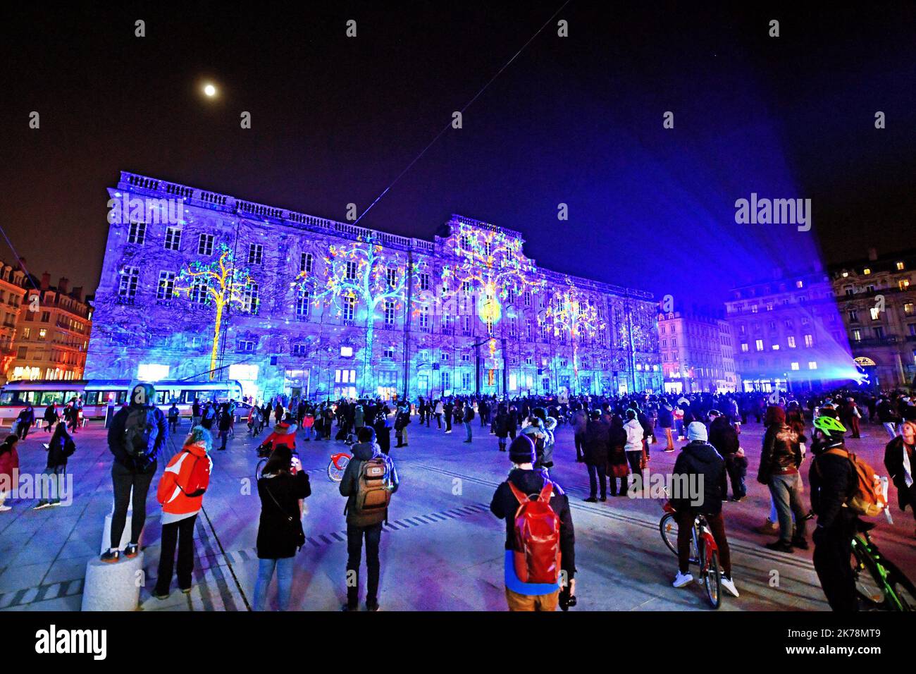 Festival of Lights in Lyon. A great light show takes place every year on the facades of the main ...