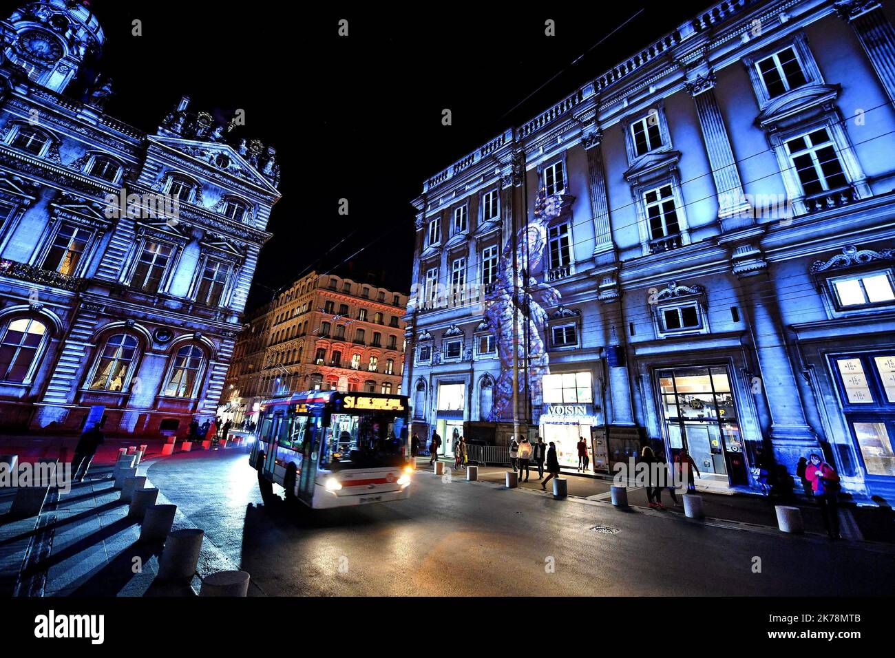 Festival of Lights in Lyon. A great light show takes place every year ...