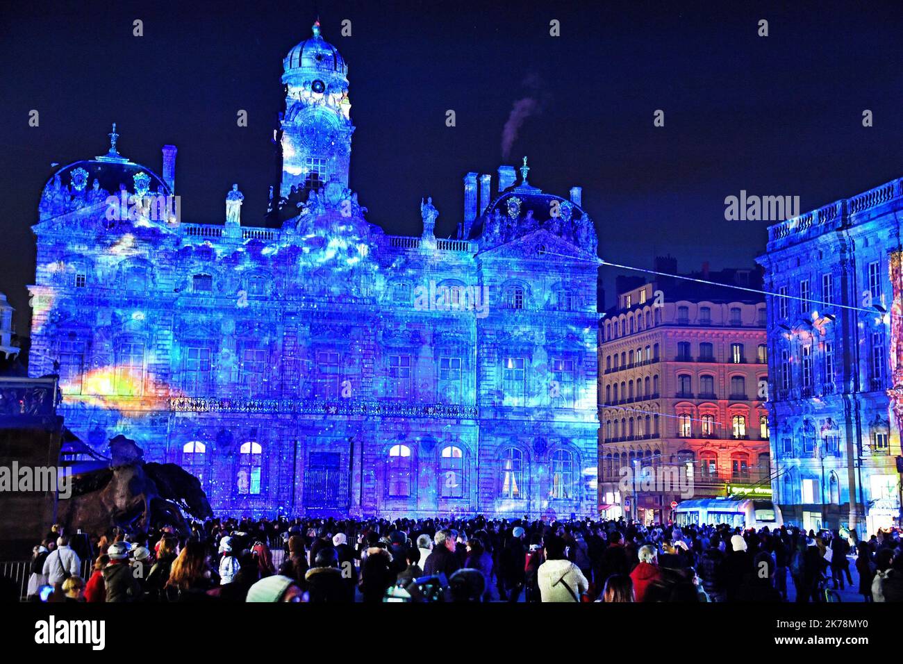 Festival of Lights in Lyon. A great light show takes place every year ...