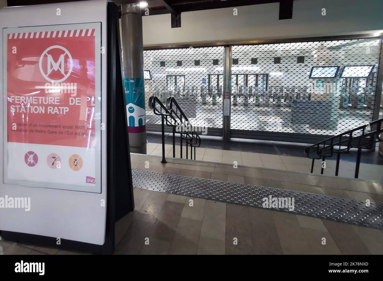 SNCF / RATP strikes against pension reform, the Gare de l'Est station ...