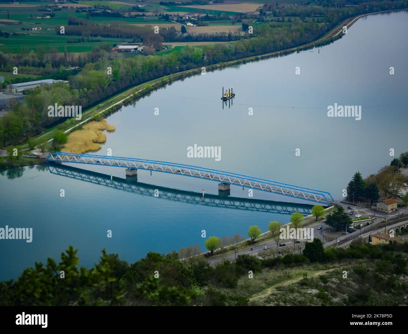 The iron bridge in Le Pouzin Stock Photo - Alamy