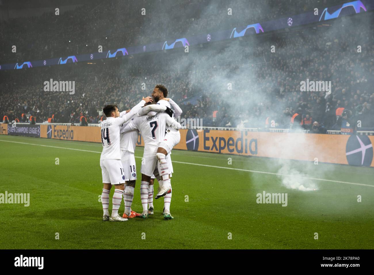 Paris Saint Germain's Kylian Mbappe celebrates scoring his side's ...