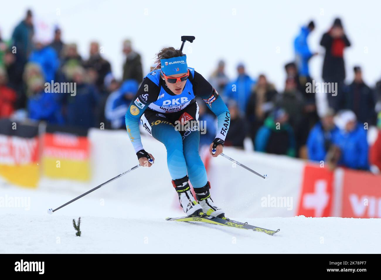 Celia Aymonier (FRA) during the Biathlon World Cup IBU 2019 Hochfilzen ...
