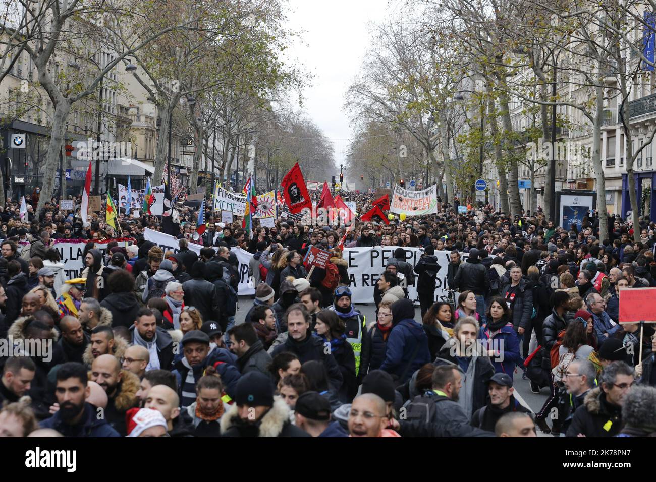 French protests and strikes in and around Paris, France on Tuesday ...