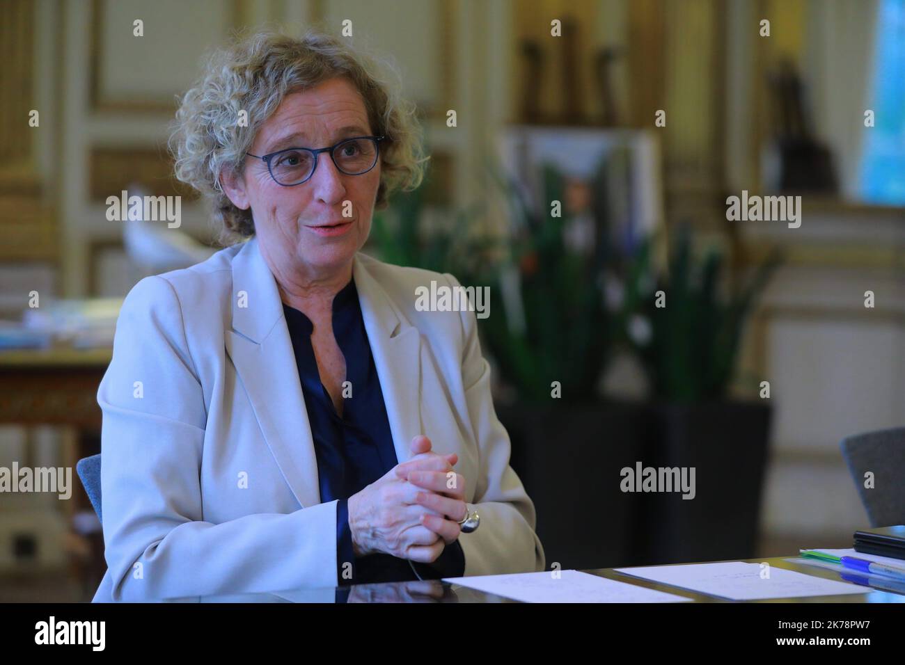 French Minister of Labour Muriel Penicaud during a photocall in Paris ...