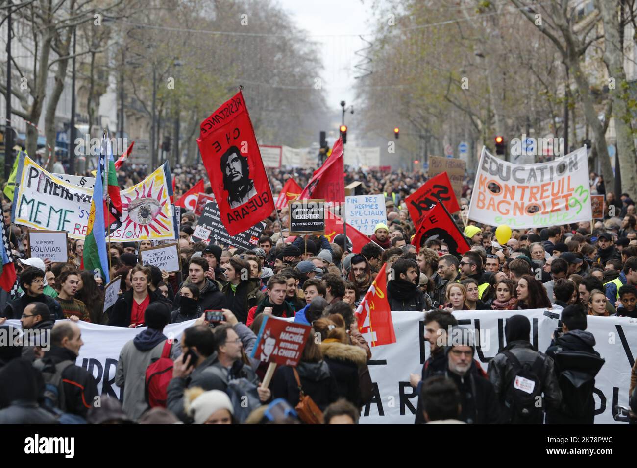 French protests and strikes in and around Paris, France on Tuesday ...