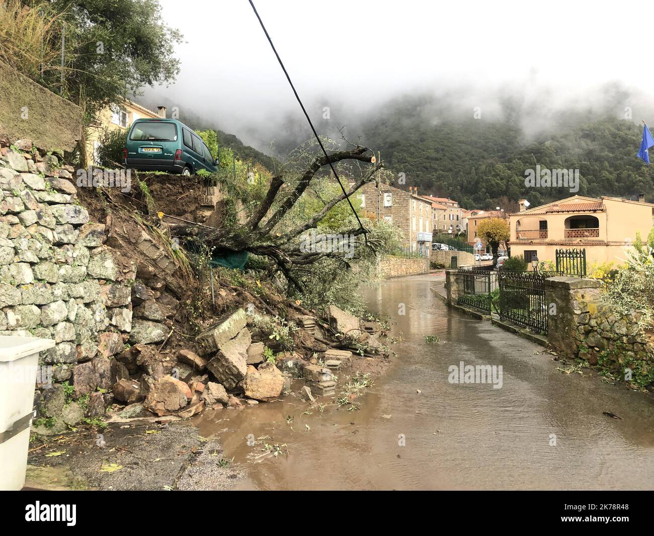 Storm Elsa batters southern Europe. In Corsica heavy rains caused the ...