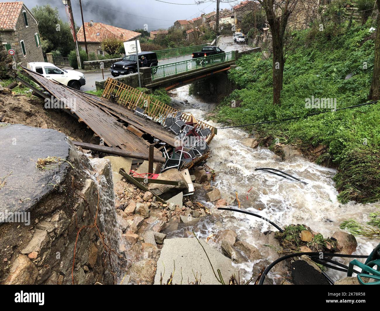 Storm Elsa batters southern Europe. In Corsica heavy rains caused the ...