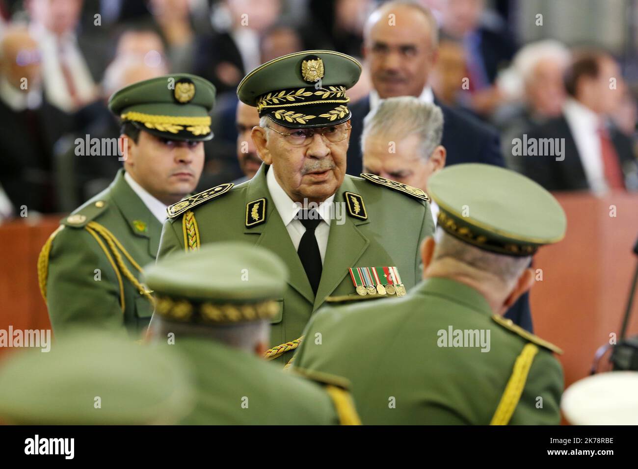 death of Ahmed Gaid Salah, chief of army in Algeria Stock Photo - Alamy