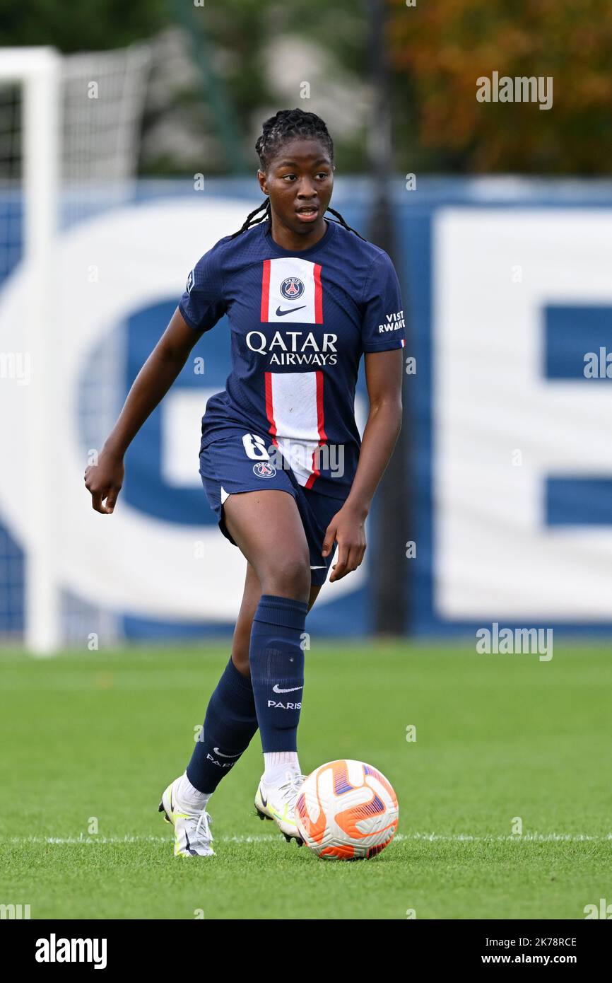 PARIS - Oriane Jean Francois of Paris Saint Germain women during the ...