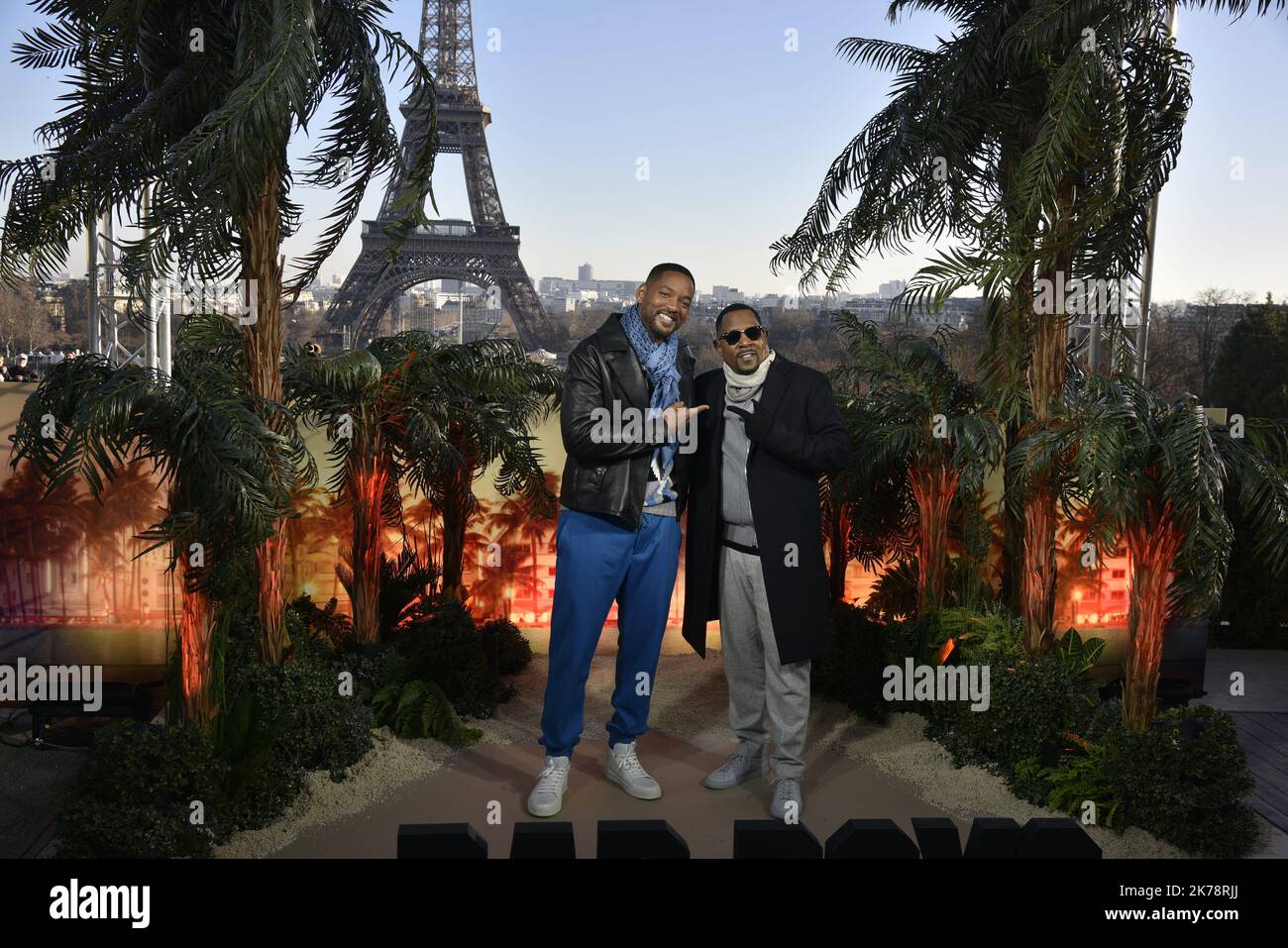 Martin Lawrence and Will Smith during a photocall to present the movie ...