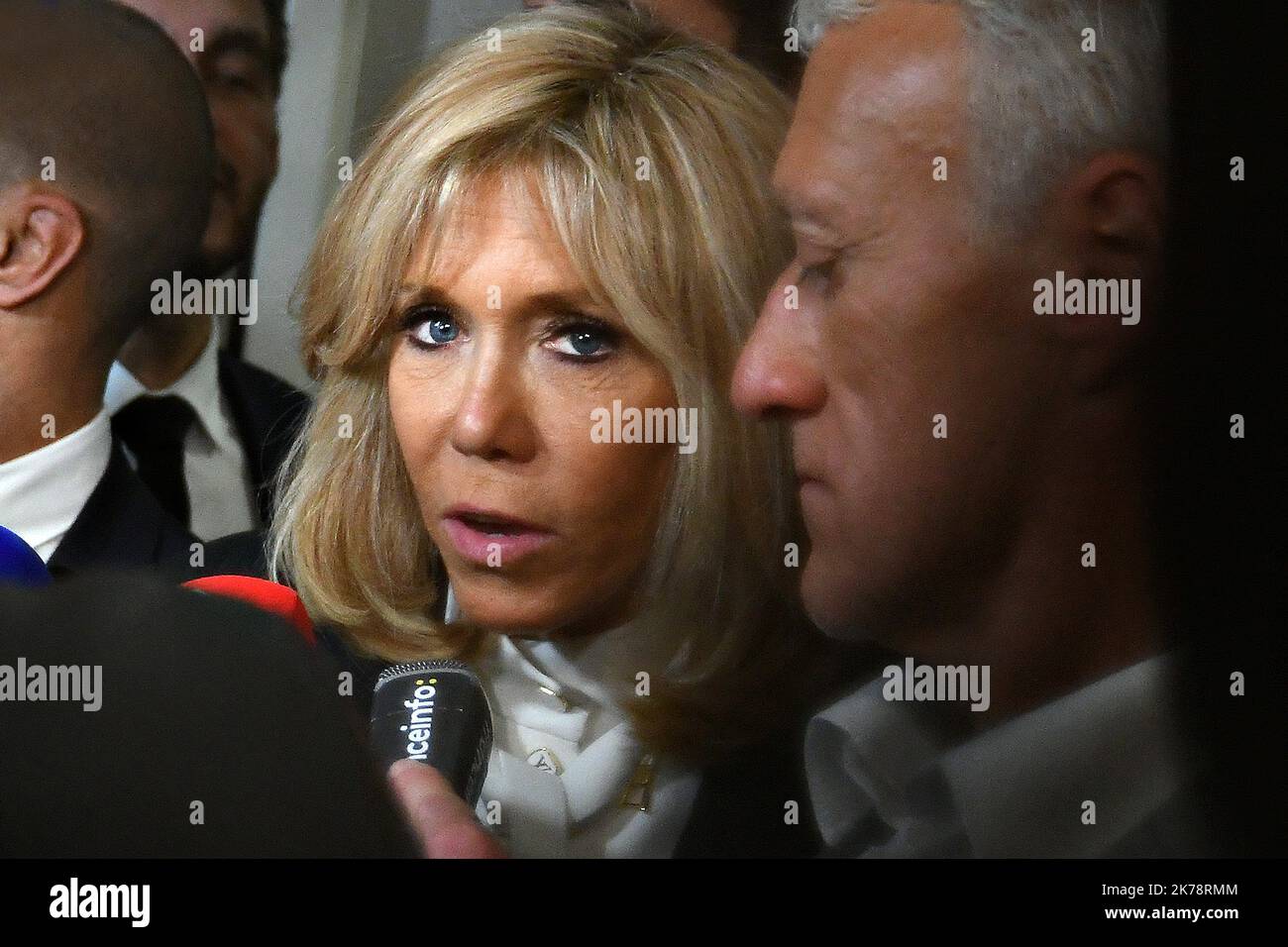 Orleans, France, jan 8th 2020 - French first lady Brigitte Macron and ...