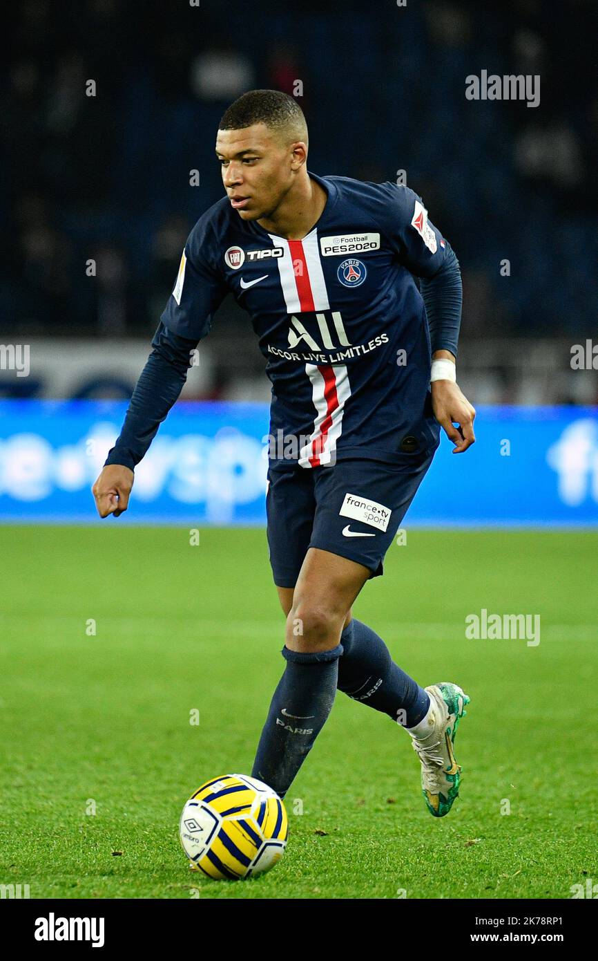 Kylian Mbappe during the 1/4 League Cup Final Paris Saint Germain (PSG) and AS St Etienne at the ...