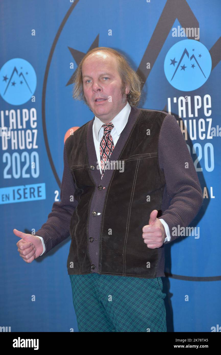 Philippe Katerine attends the first day of the 23rd L Alpe D'Huez ...