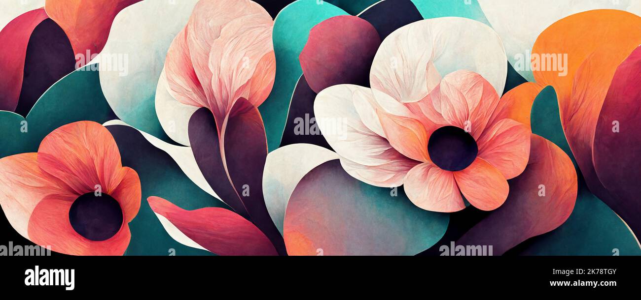 Violet flower illustration hi-res stock photography and images - Alamy