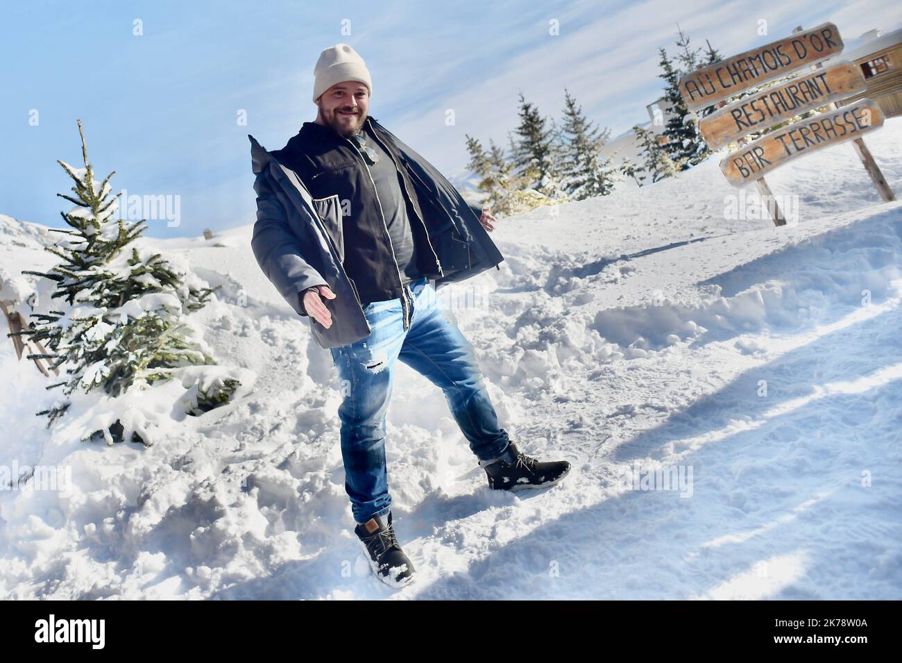 Alessandra Sublet attends the fifth day of the 23rd Alpe D'Huez ...