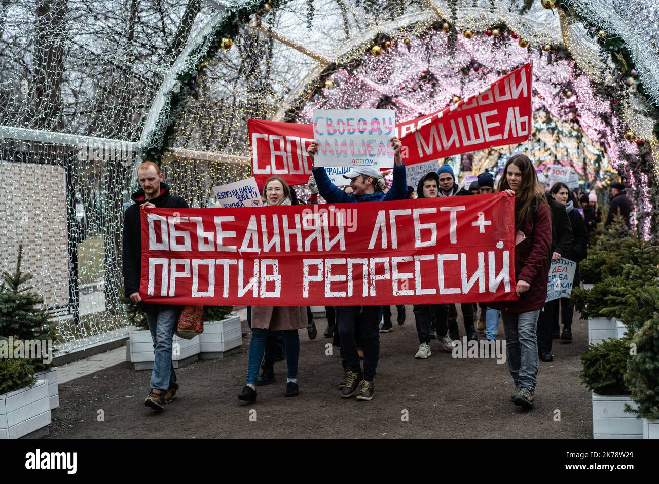 Around 1400 activists marched into central Moscow after President ...