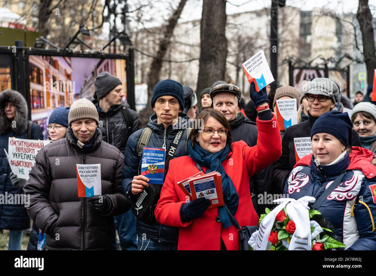 Around 1400 activists marched into central Moscow after President ...