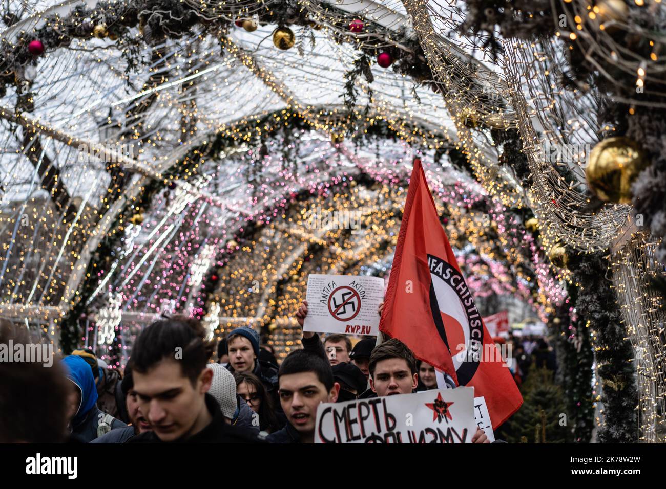 Around 1400 activists marched into central Moscow after President ...