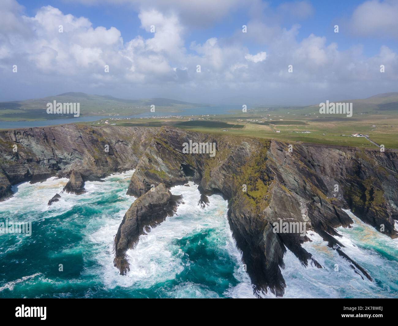 Ireland, County Kerry - The Kerry Cliffs stand over 1000ft above the ...