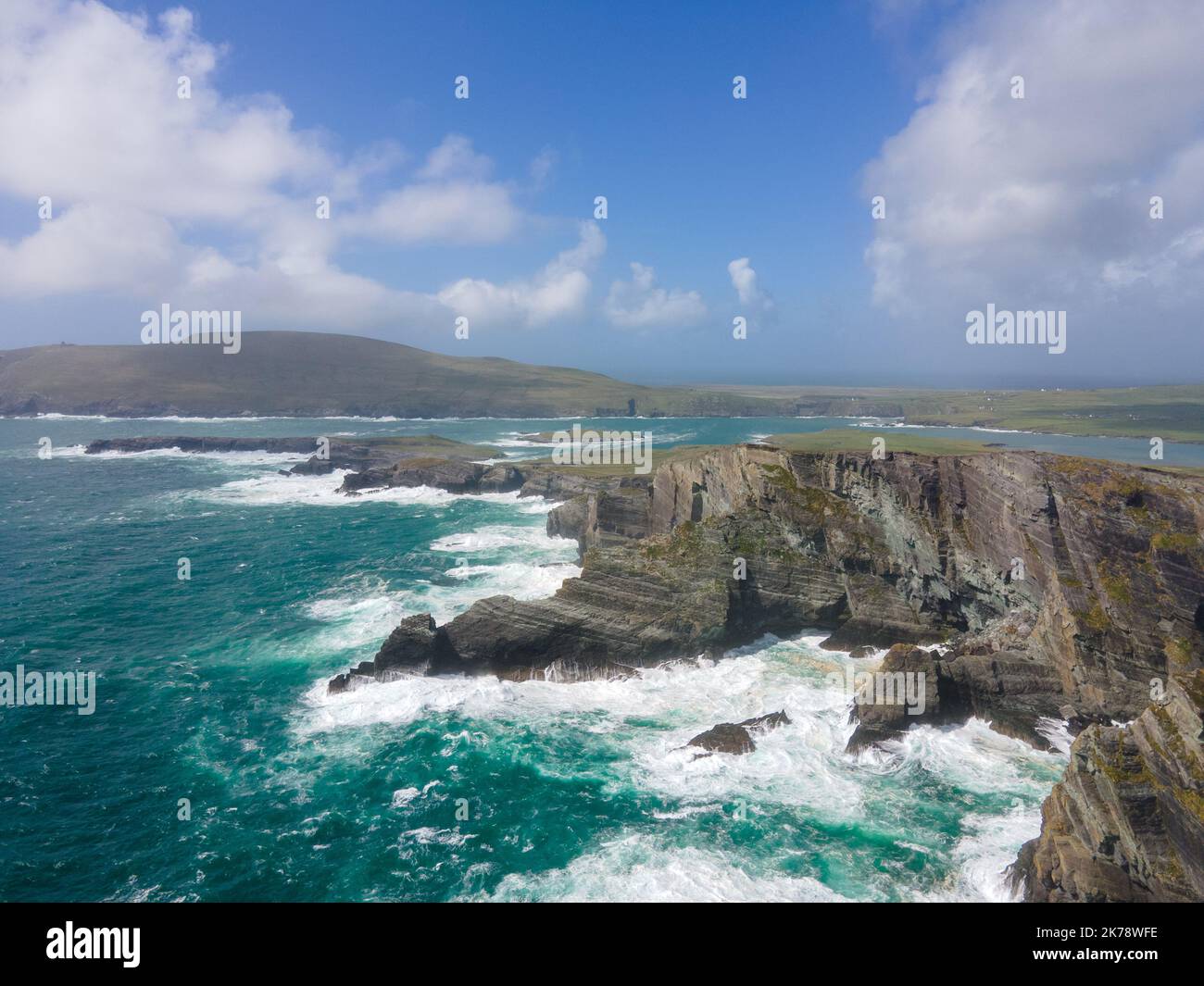 Ireland, County Kerry - The Kerry Cliffs stand over 1000ft above the ...