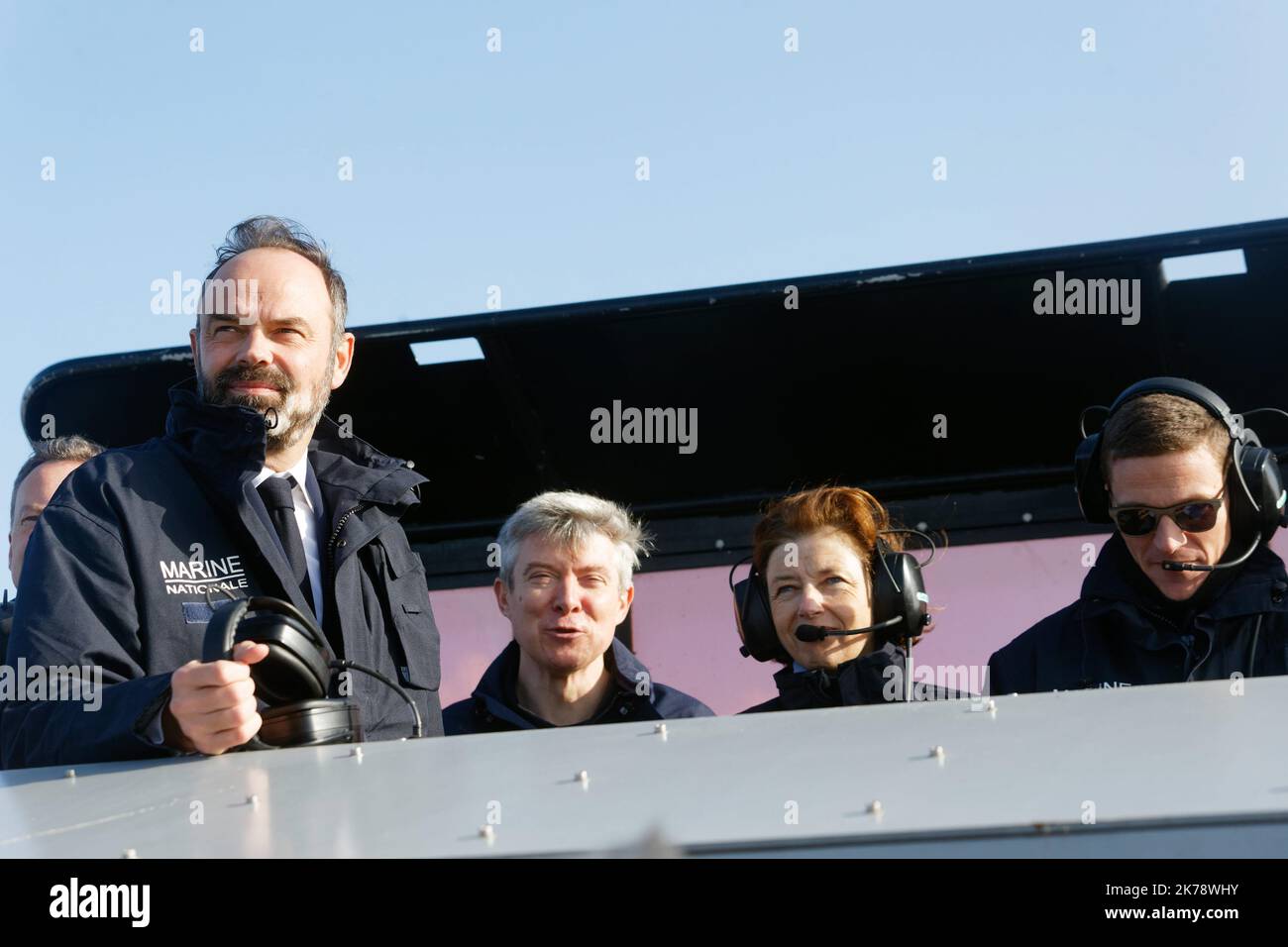 Edouard Philippe visiting the Charles de Gaulle aircraft carrier before ...