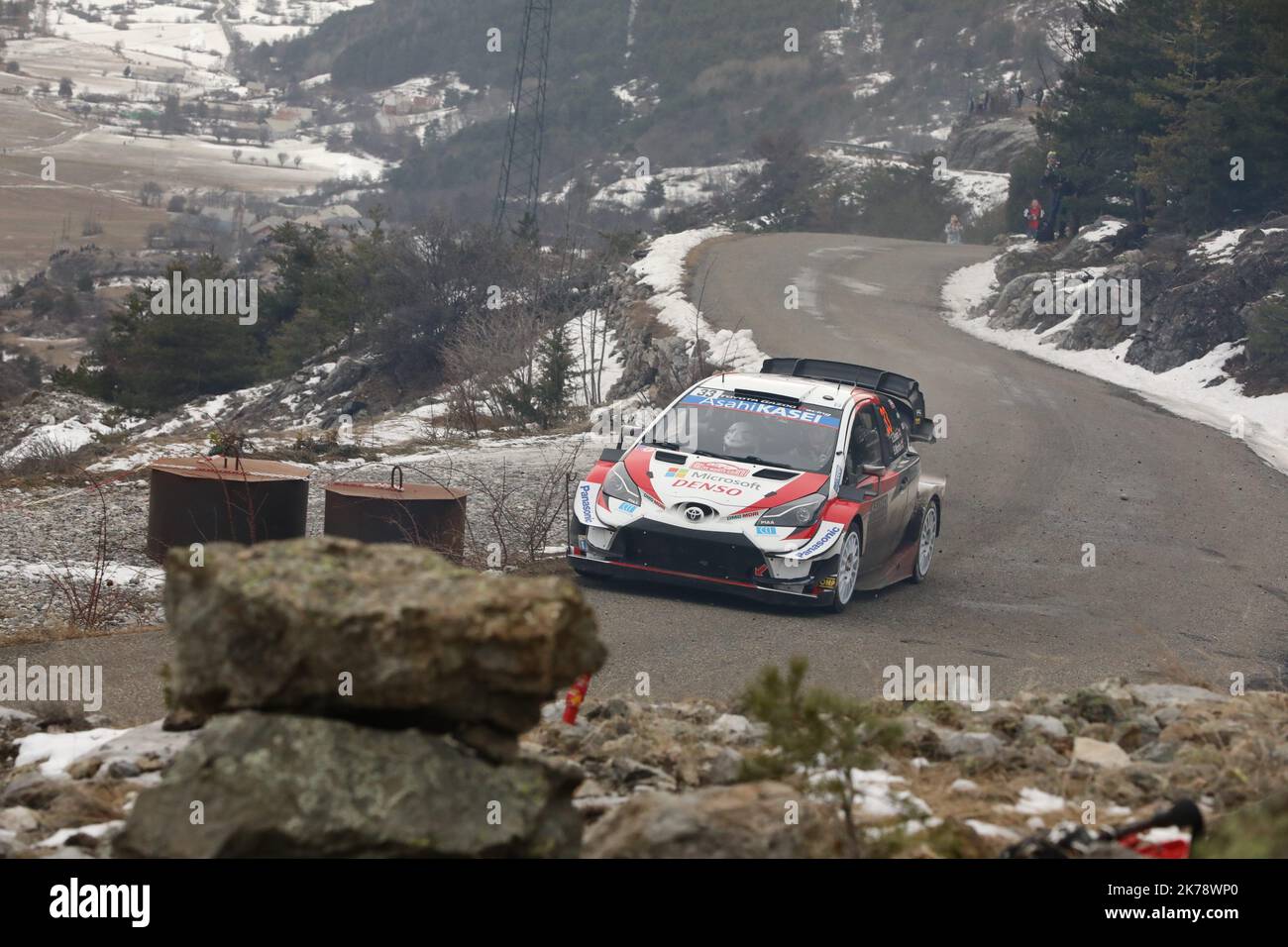 Team Evans during the 2020 Monte Carlo Rally race in St-Clement-sur ...