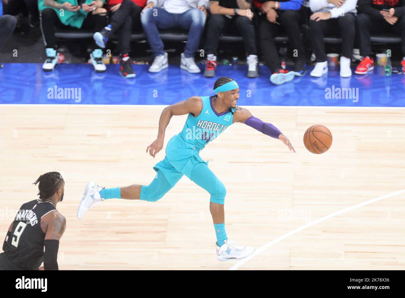 Devonte' Graham of Charlotte Hornets during the NBA Paris Game 2020 ...