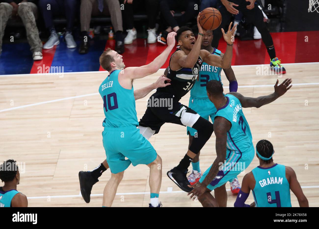 BASKET NBA PARIS GAME 2020. ACCORHOTELS ARENA; MILWAUKEE BUCKS vs CHARLOTTE HORNETS / giannis ...