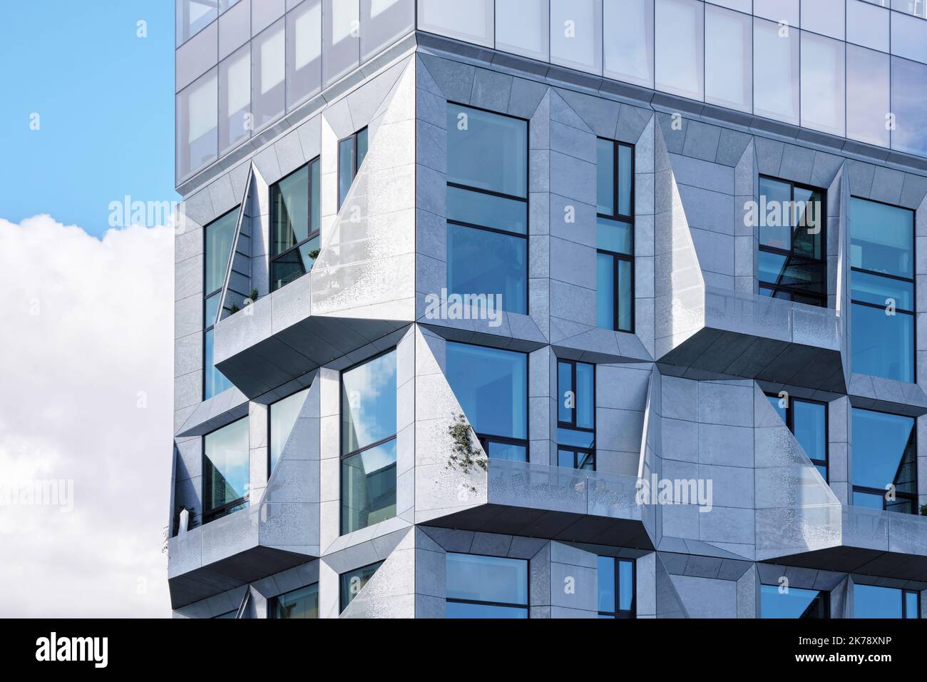 Copenhagen, Denmark - Sept 2022: The Silo apartments which have unusual ...