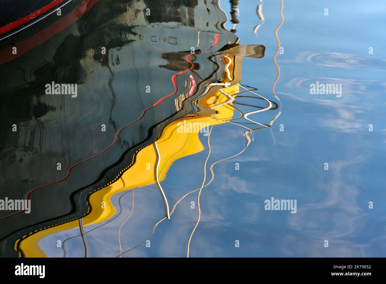 Reflection, Boat Hull Stock Photo - Alamy