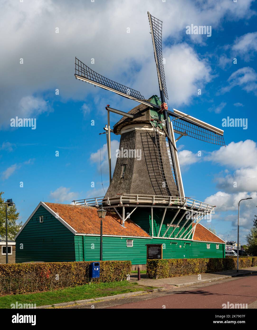 Traditional dutch windmill from 1776 in the city of Zwolle, Province ...