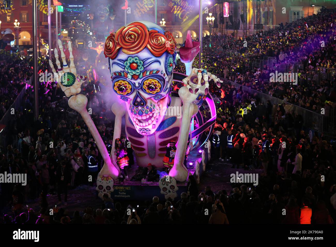 General view of the Nice Carnival 2020 in Nice, France. This year the ...