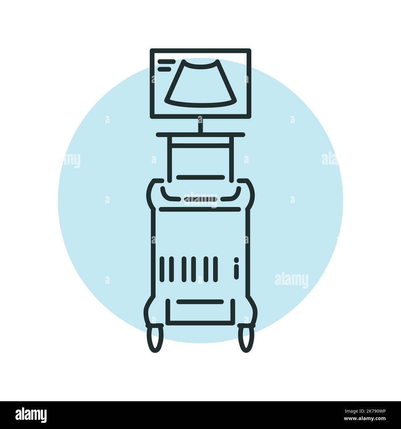 Ultrasound device color line illustration Stock Vector Image & Art - Alamy